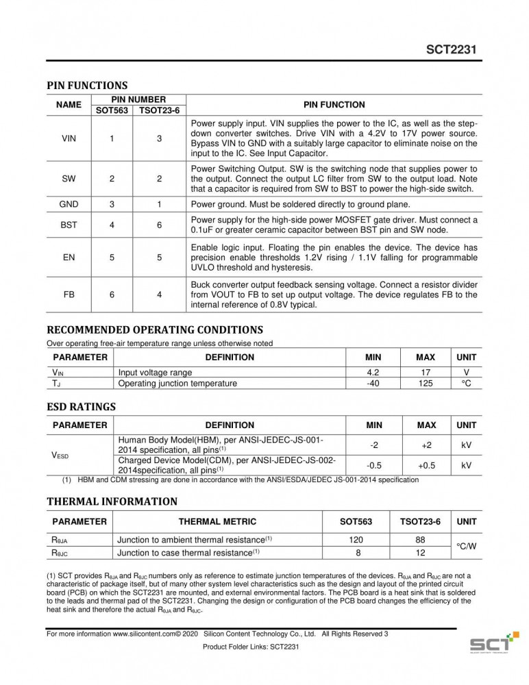 SCT2231TVBR datasheet page 3