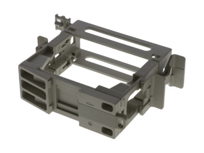 Heavy-Duty 2 x 15 Circuit D-Sub Frame for Size 6B «44x27», Grey RAL 7044