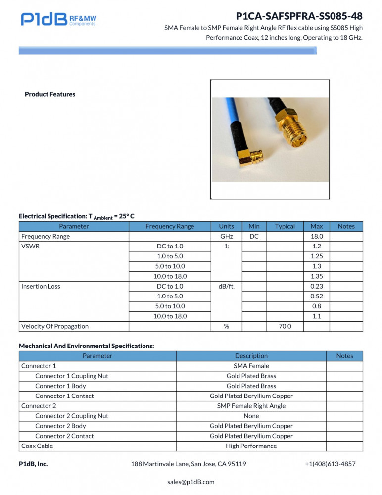 P1CA-SAFSPFRA-SS085-48 product document page 1