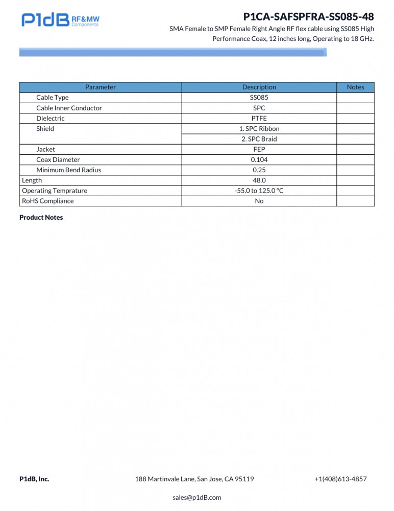 P1CA-SAFSPFRA-SS085-48 product document page 2