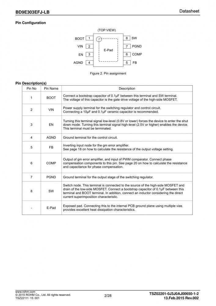 BD9E303EFJ-LBE2 datasheet page 2