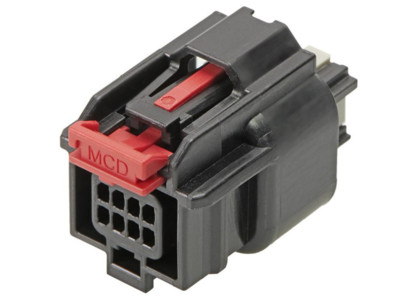 MX150 Cable-Sealed Male Connector Assembly with TPA, Single Row, 2 Circuits, Keying Option B, without Clipslot, Gray