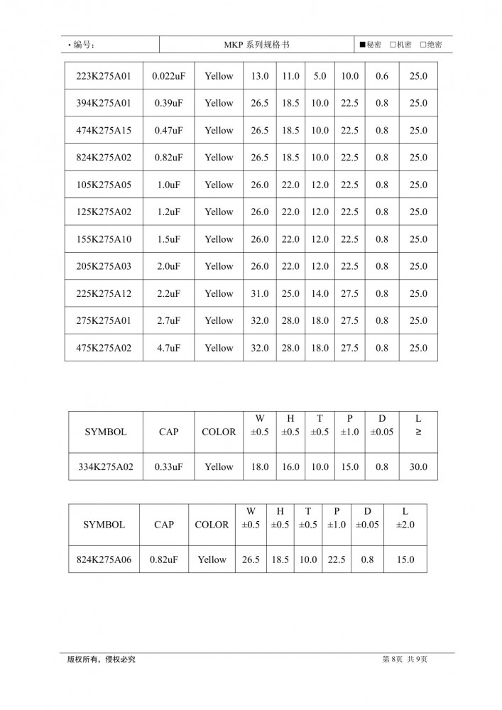Jimson MKP specification page 8