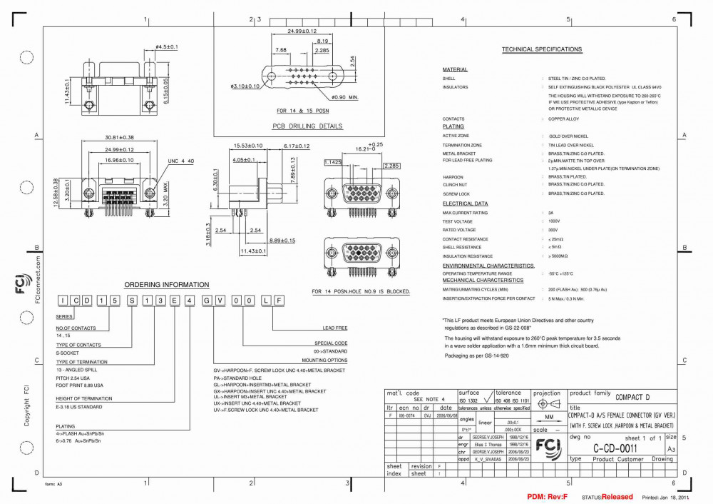 Amphenol ICD15S13E6GV00LF technical drawing preview