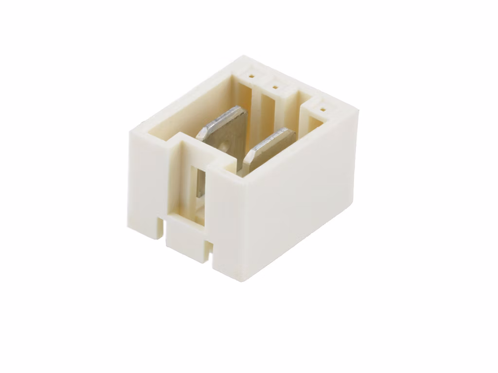 Appli-Mate RAST 5 Header, Vertical, 2 Circuits, Tin (Sn) Plating, Position Keys 1a & 2b, Code Key d20, Latch Between Circuits 1 & 2, PCB Polarization A, Glow-Wire Capable