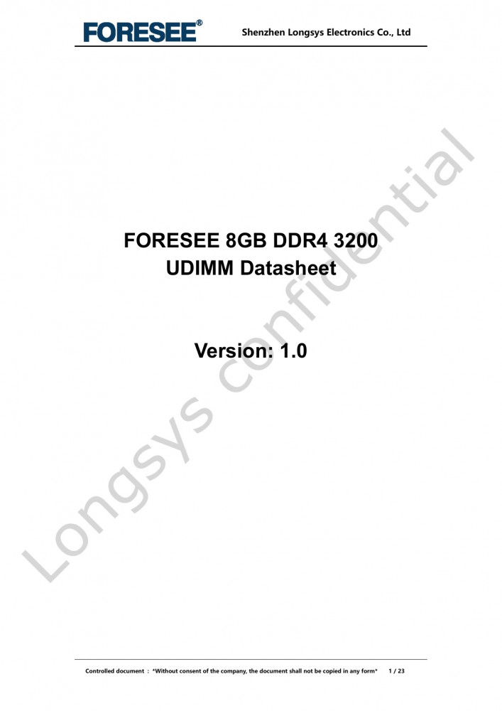 FD4AU3200C8GSE datasheet page 1