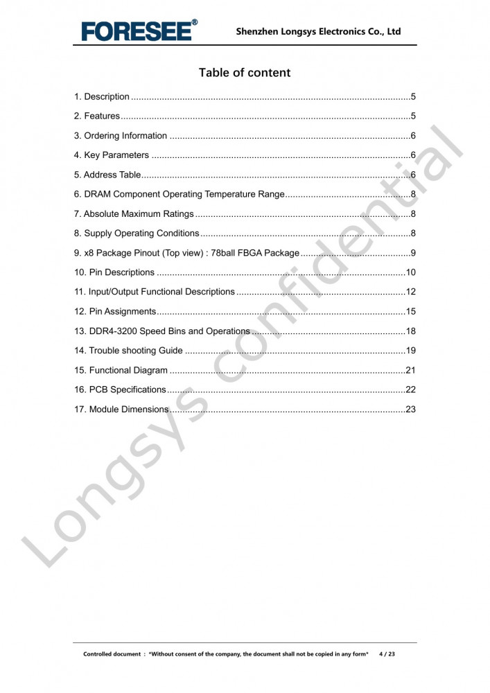 FD4AU3200C8GSE datasheet page 4