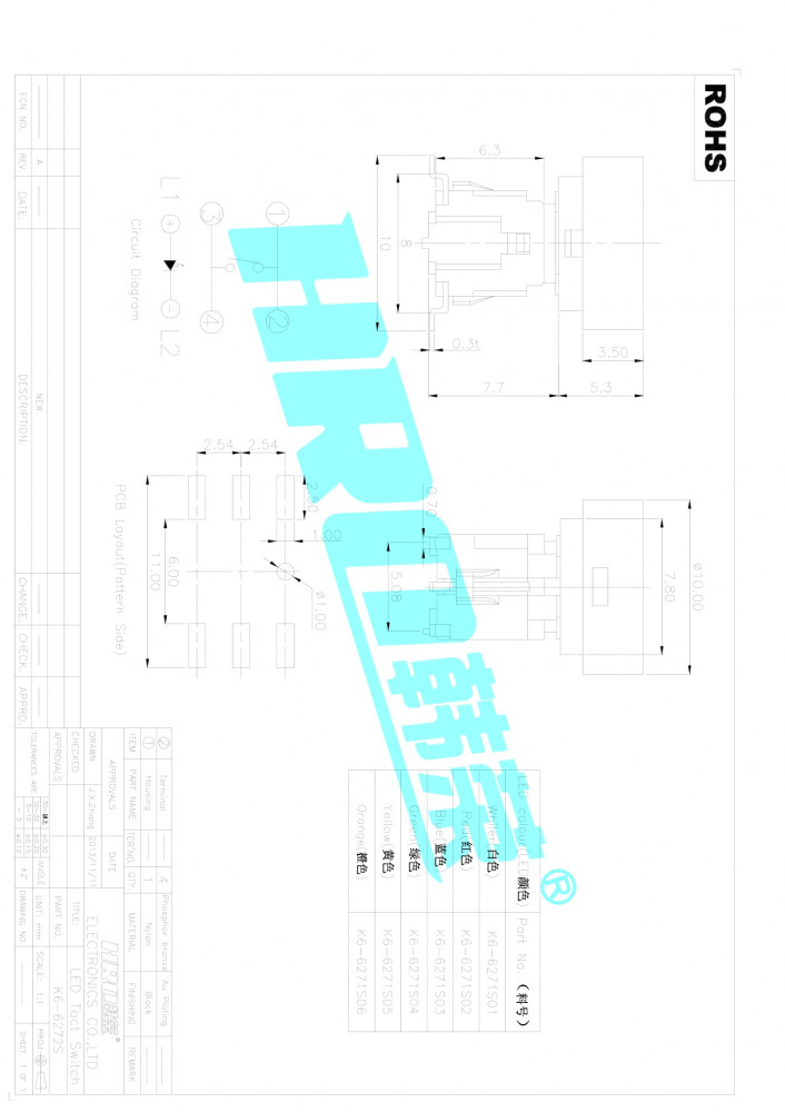 K6-6272S01 manufacturer drawing