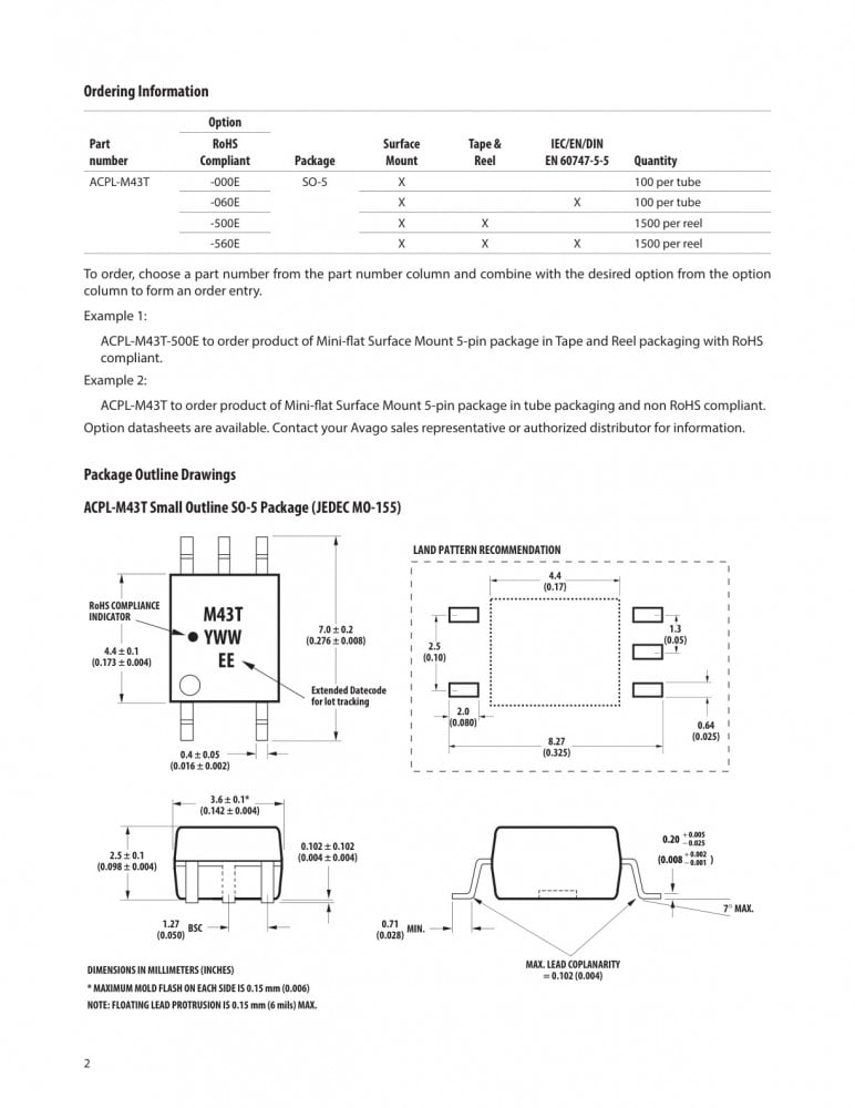 ACPL-M43T datasheet page 2