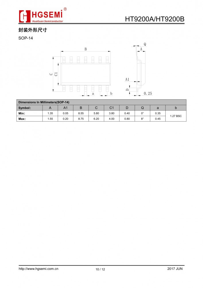 HT9200B datasheet page 10