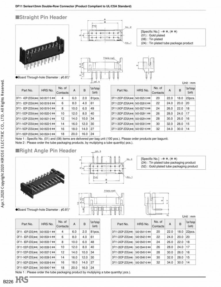 HRS DF11 Series datasheet page 7