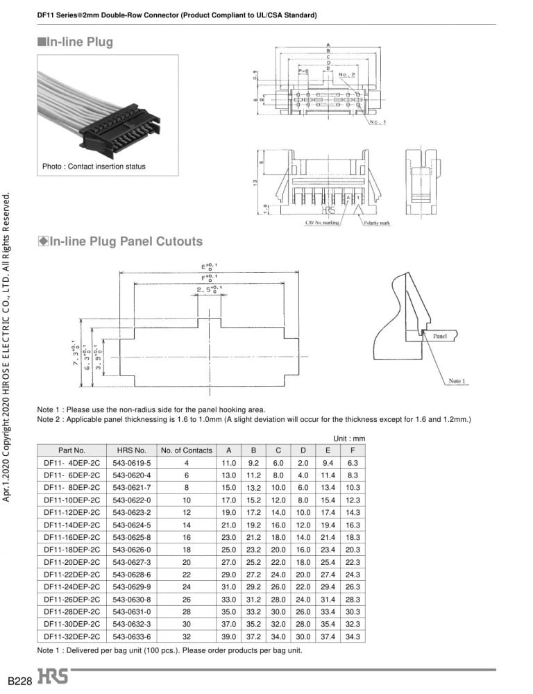 HRS DF11 Series datasheet page 9