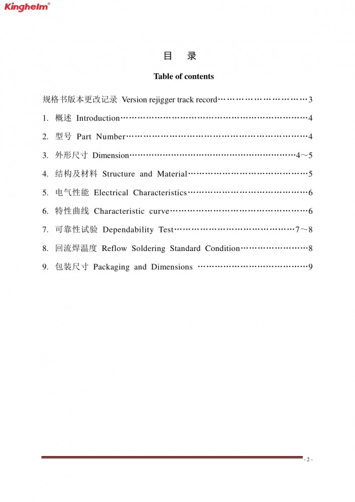 KH-LF2012-N255K datasheet page 2