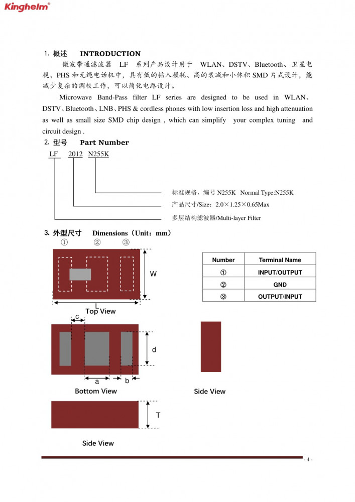 KH-LF2012-N255K datasheet page 4