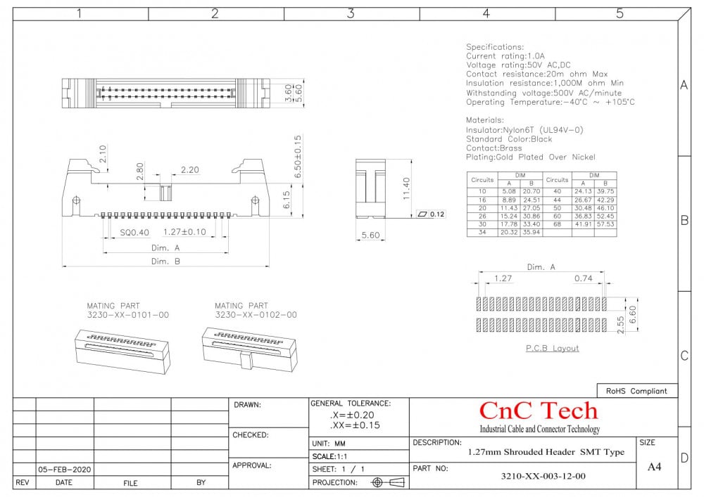 CNC Tech 3210-40-003-12-00 technical drawing