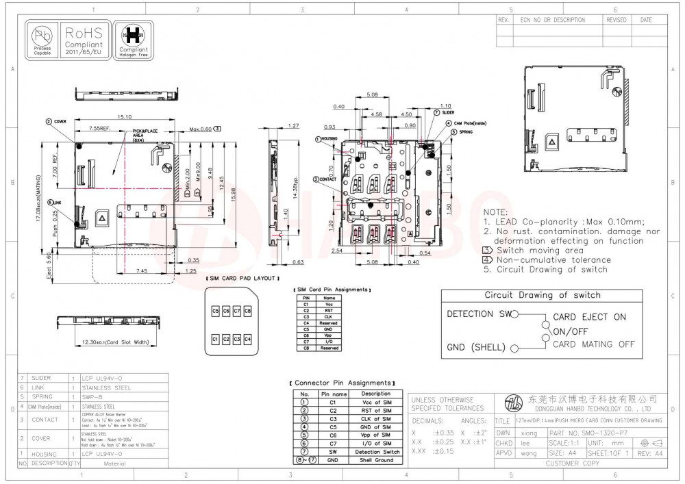 SMO-1320-P7 technical document page 1