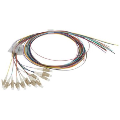 Set of 12 pigtails 50/125μm for fibre optic OM4 LC connector 1m for sale