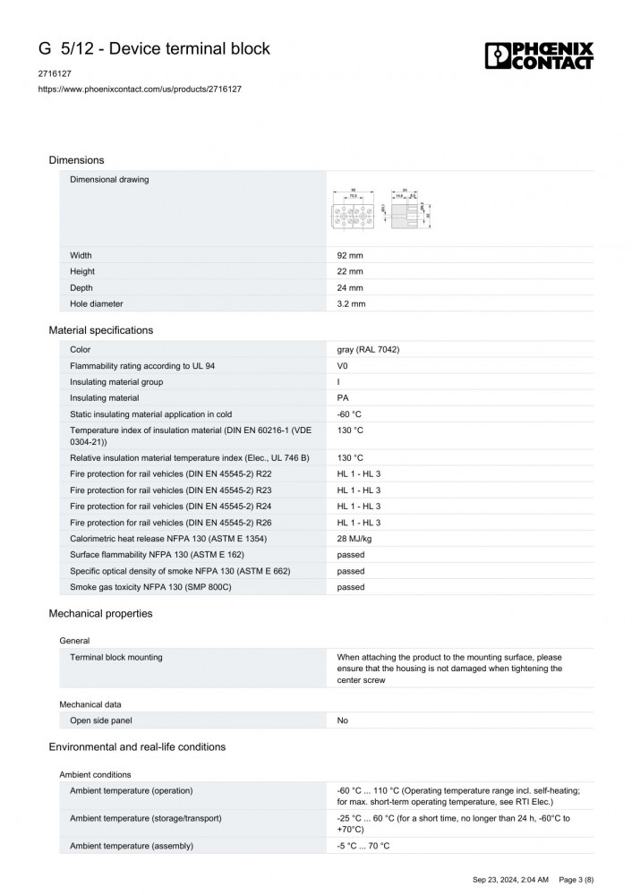 Phoenix Contact 2716127 technical document page 3