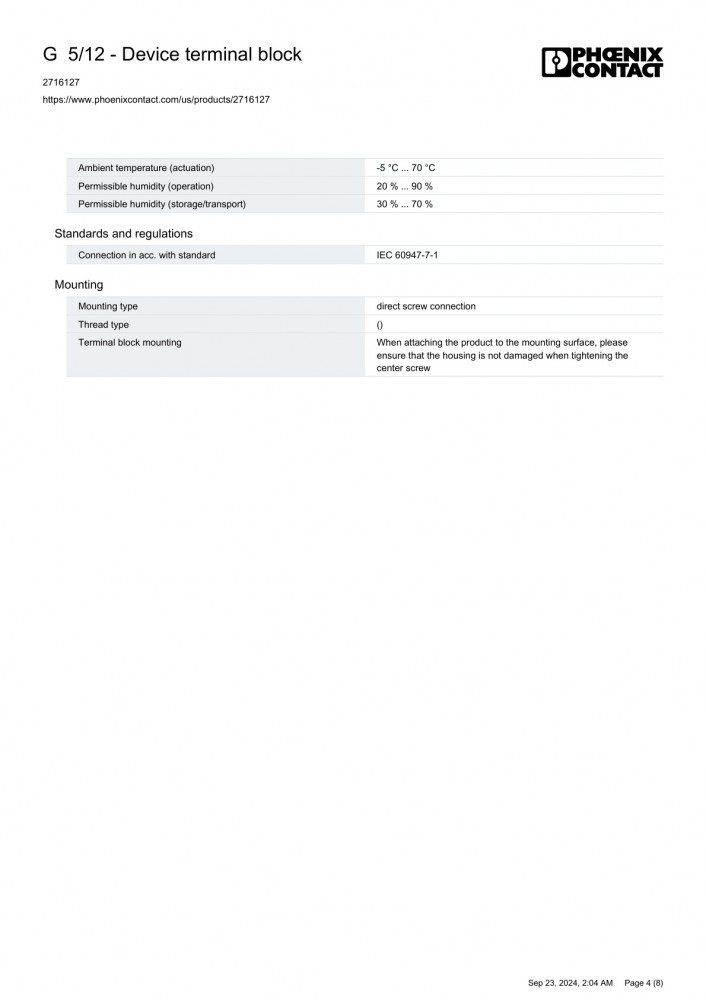 Phoenix Contact 2716127 technical document page 4