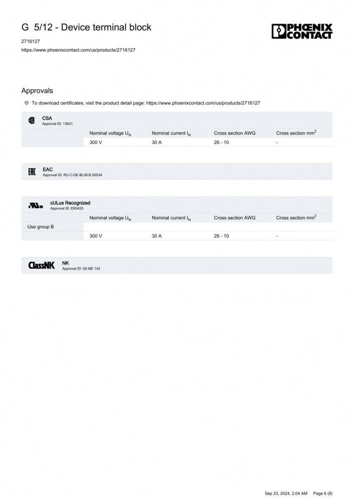 Phoenix Contact 2716127 technical document page 6