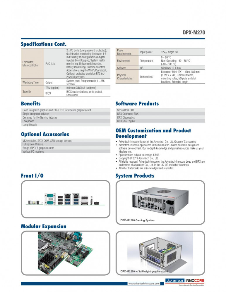 DPX-M270 technical document, page 2
