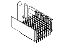 2.00mm Pitch VHDM Single-Ended Board-to-Board Backplane Header, Vertical, 8 Rows, Guide Pin Signal Module, Pin End Version, Lead-Free, 200 Circuits, 25 Columns, Pin Length 4.75mm for sale