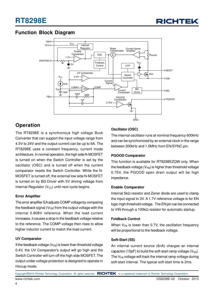 RT8298E datasheet page 4
