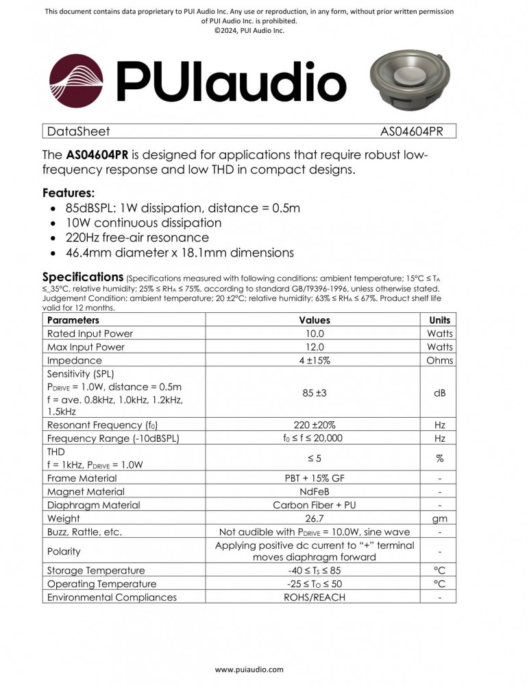 AS04604PR datasheet page 1