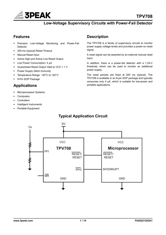 TPV708S-SO1R datasheet page 1