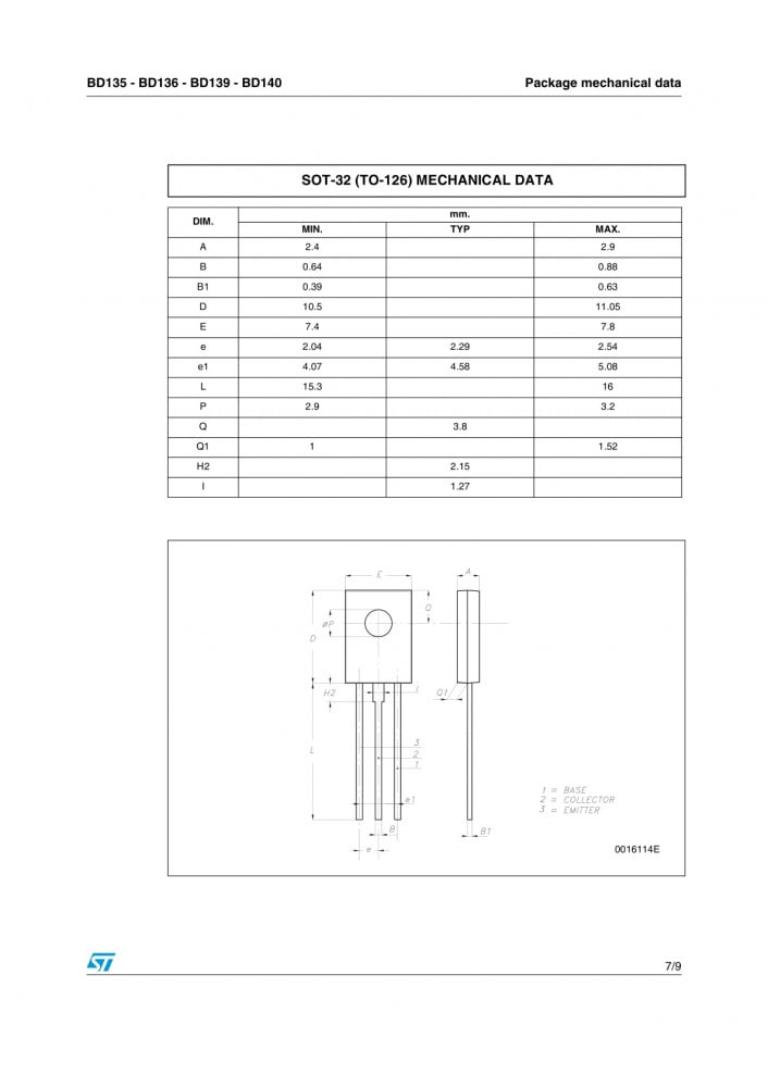 ST BD139-16 datasheet page 7