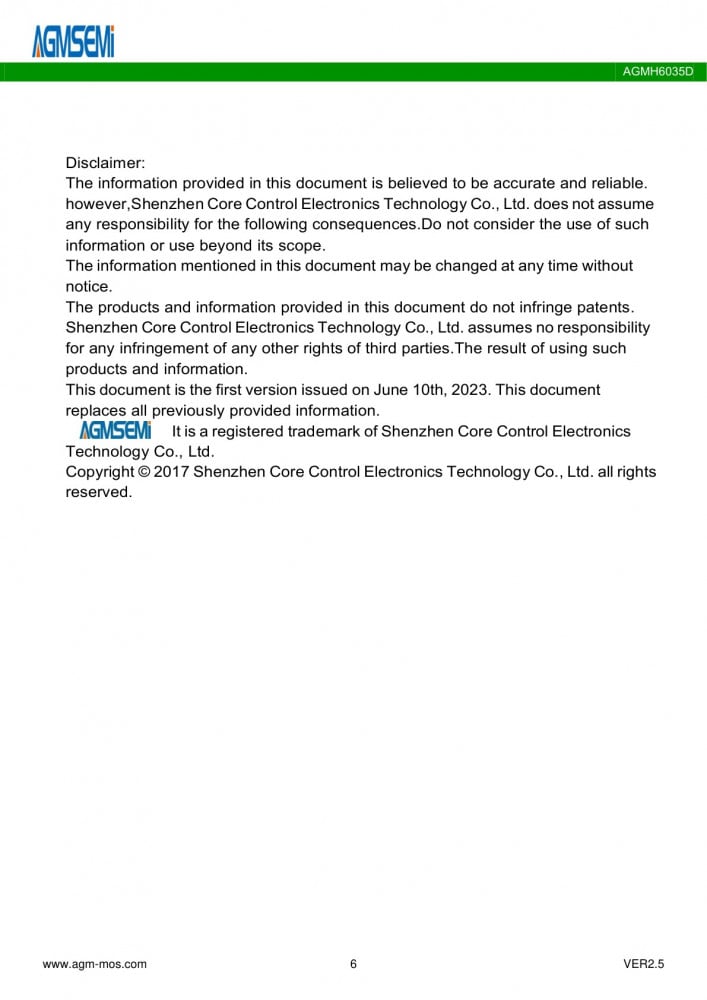 AGMH6035D datasheet page 6