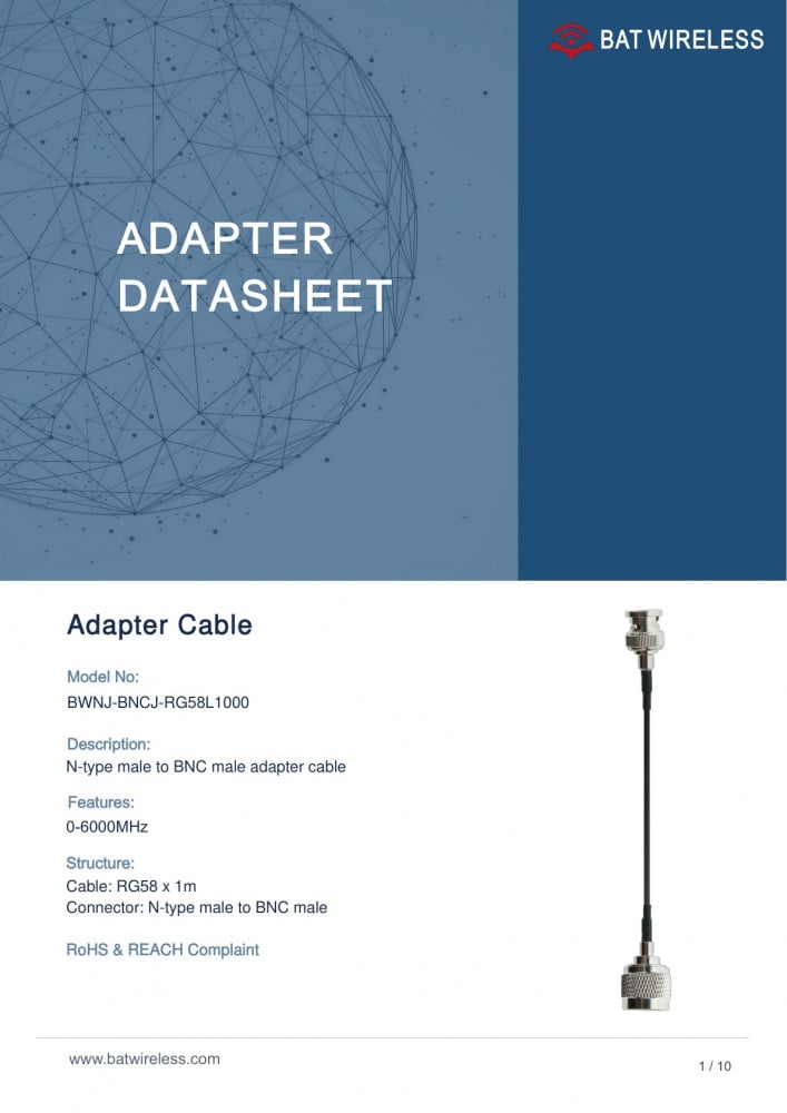 BWNJ-BNCJ-RG58L1000 datasheet page 1