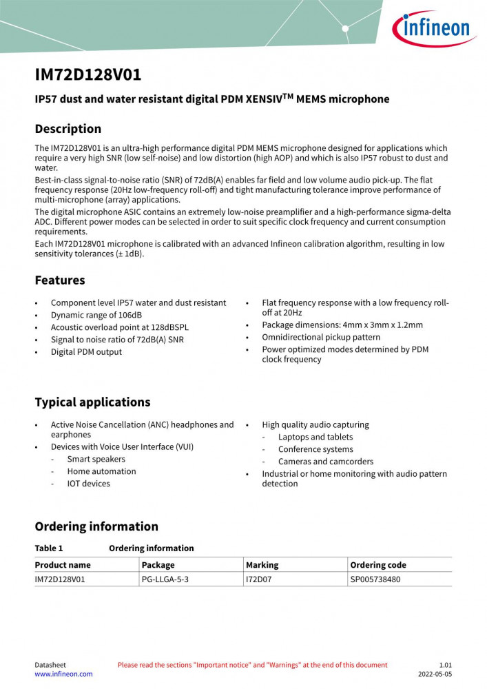 IM72D128V01 datasheet page 1