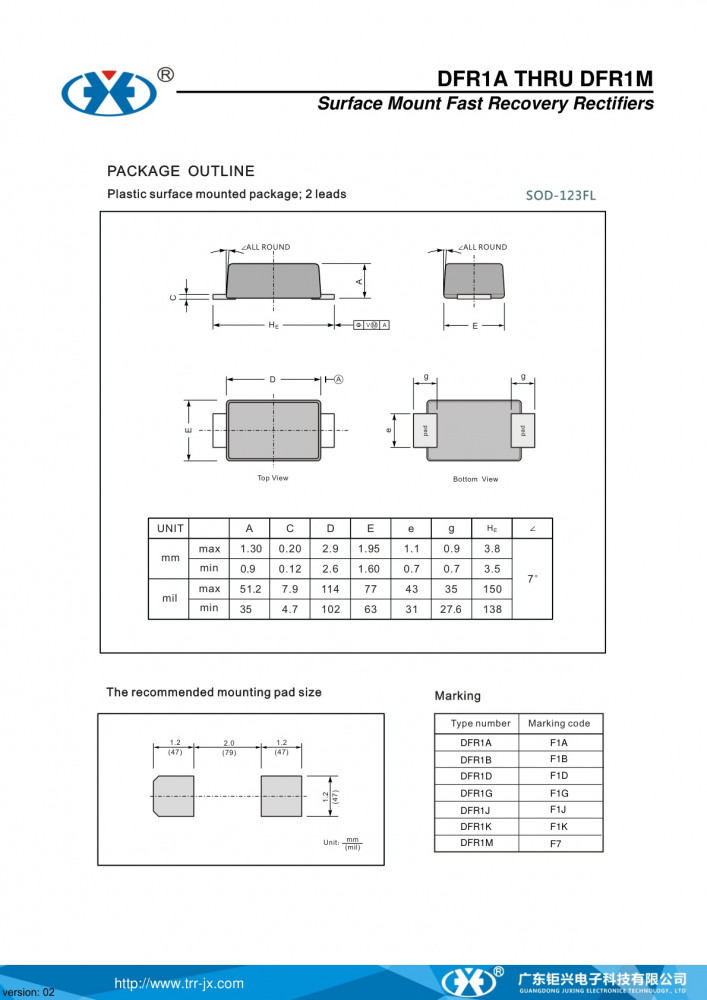 DFR1M F7 datasheet page 3