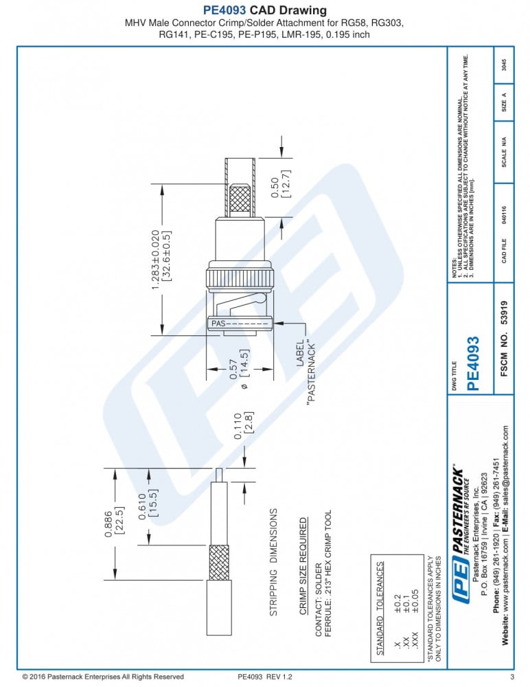 PE4093 technical drawing page 3