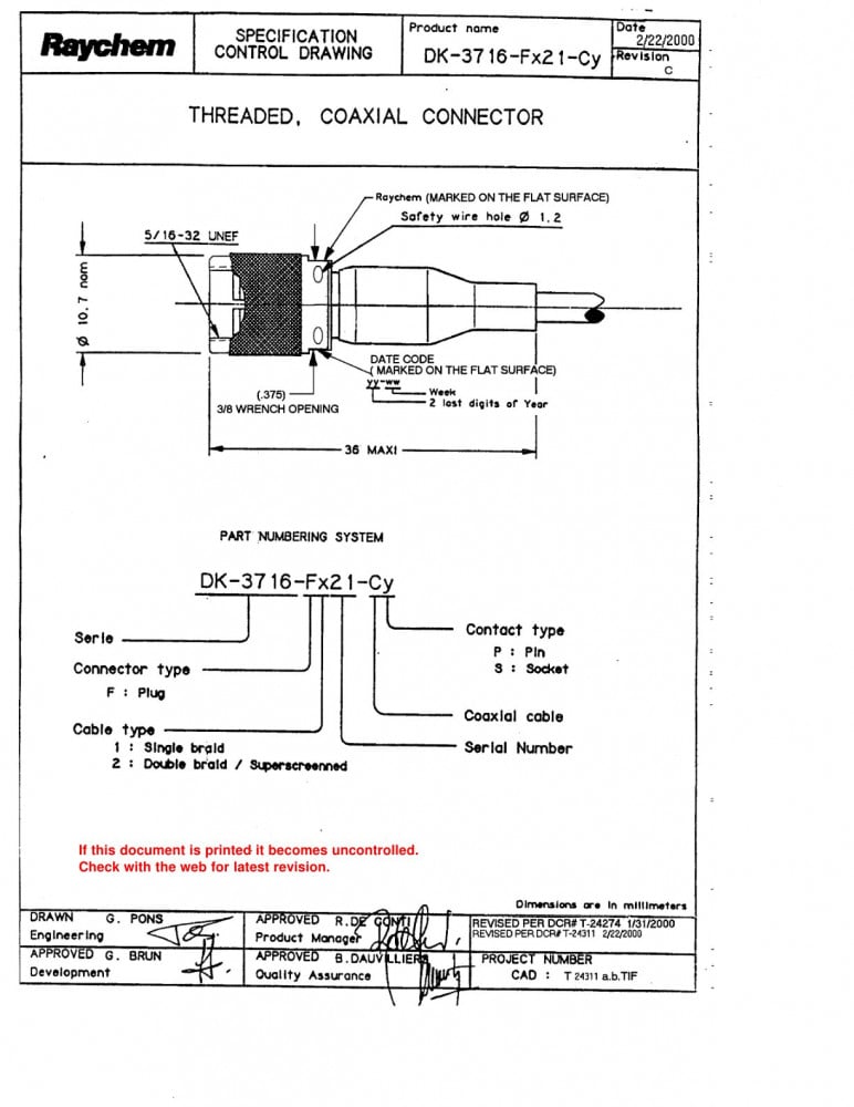 DK-3716-F221-CS specification drawing page 1
