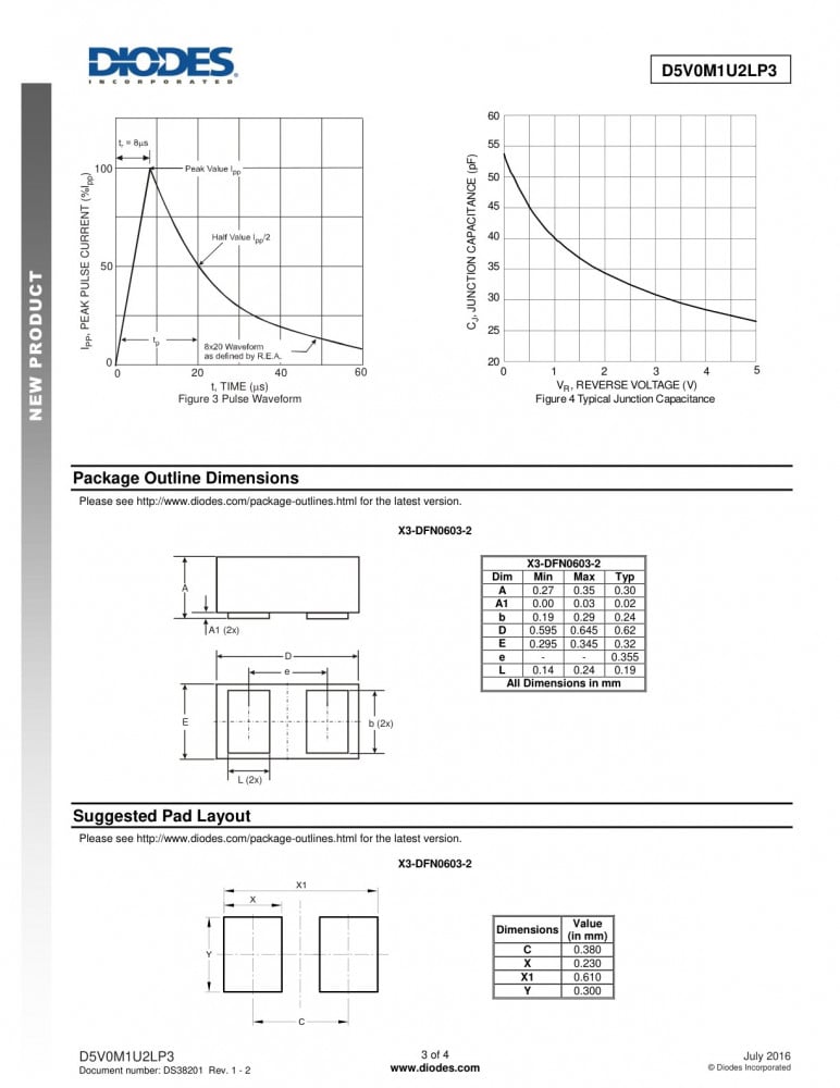 D5V0M1U2LP3-7 datasheet page 3