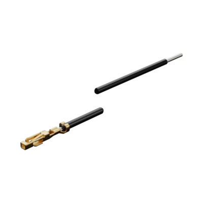 Pre-Crimped Lead iGrid-Female-to-Pigtail, Gold (Au) Plating, 150.00mm Length, 24 AWG, Black for sale