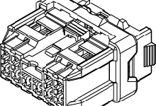 2.28mm Tab Wire-to-Wire Uniconn Housing, Female, 10 Circuits for sale