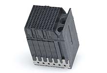 Impact 100 Ohm 5 Pair Mezzanine Receptacle, 38mm Stack Height, Right Guided, 12 Columns, 180 Circuits, Plated Through Hole Dimension 0.39mm, Lead-Free