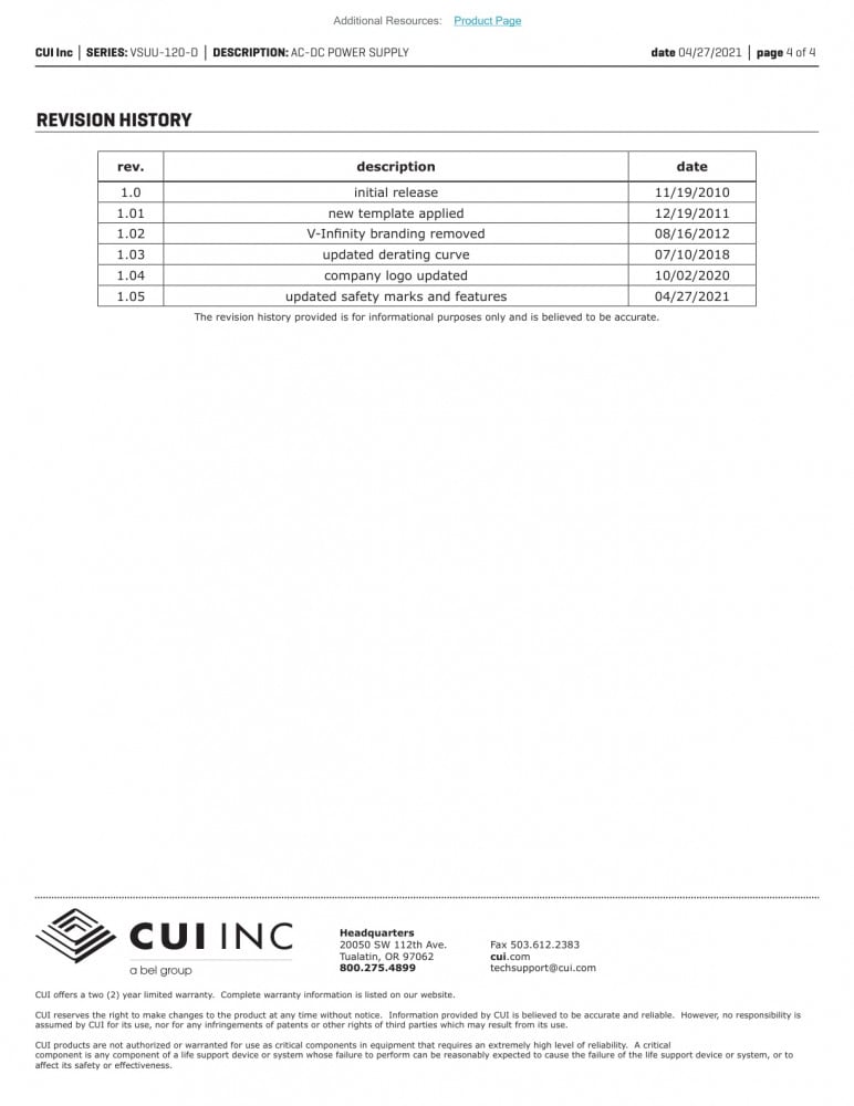 VSUU-120-D512 datasheet page 4