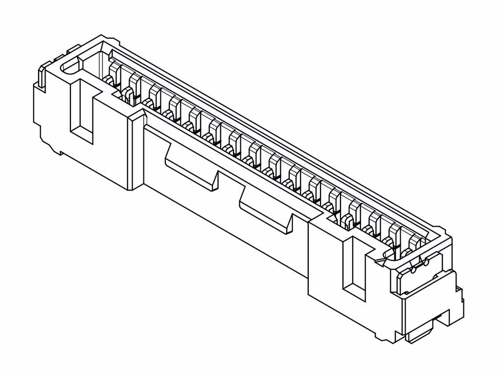 1.25mm Pitch, Micro-Lock Plus PCB Header, Dual Row, Vertical, Surface Mount, Tin-Bismuth Plating, Positive Lock, 18 Circuits, Low-Halogen, Natural (White)