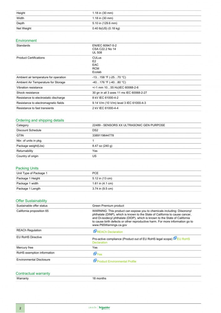 XXA30S2PM12 technical document page 2