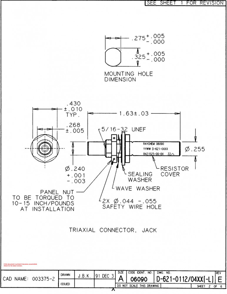 D-621 series technical drawing page 2