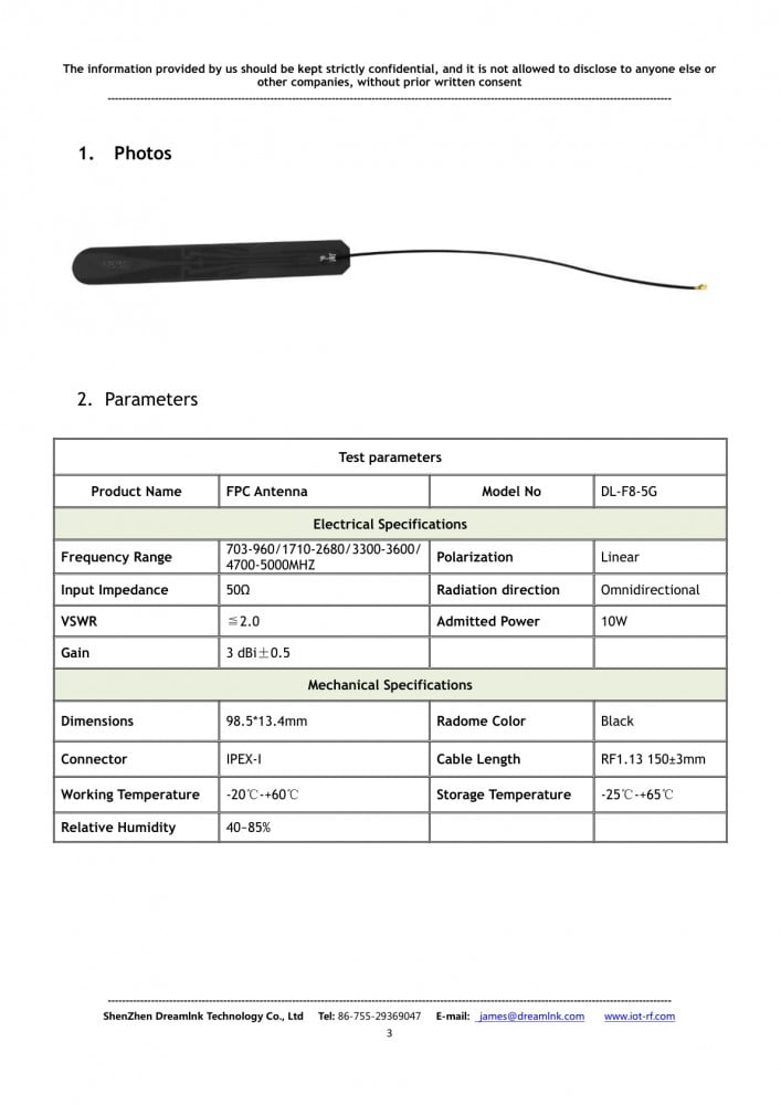 DL-F8-5G specification page 3