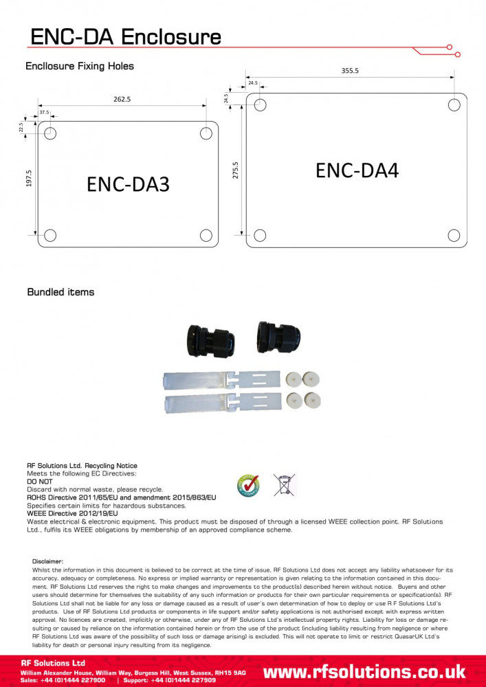 ENC-DA enclosure documentation page 2