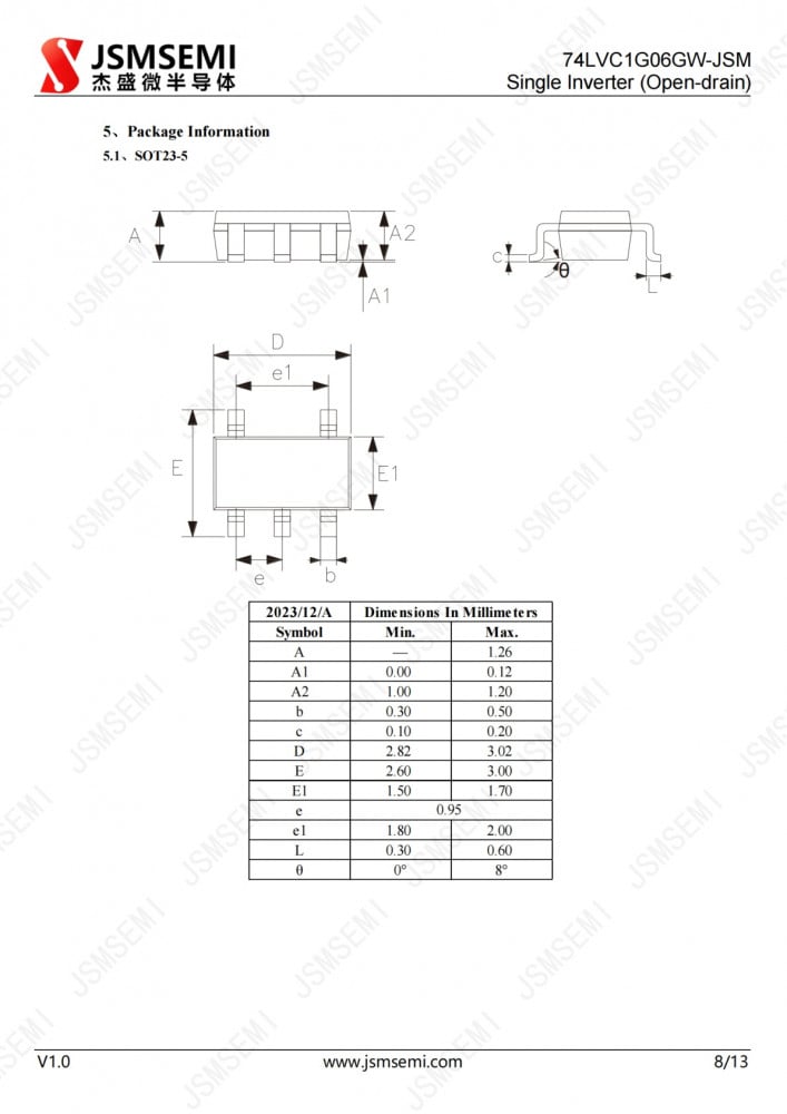 74LVC1G06GW-JSM datasheet page 8