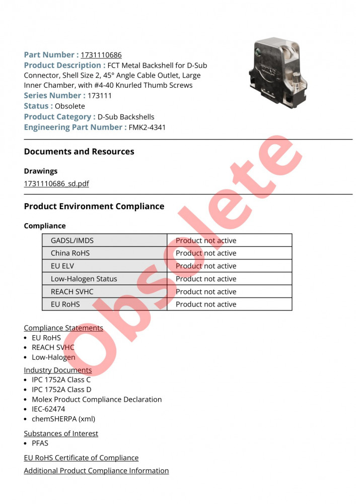 MOLEX 1731110686 product drawing page 1