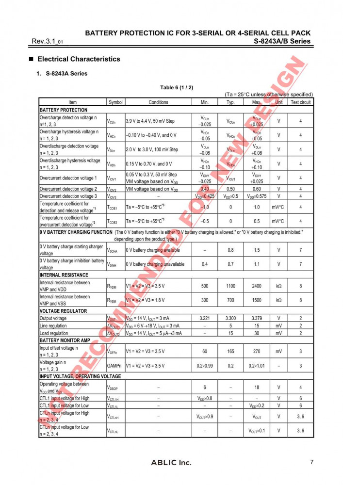 S-8243A/B datasheet page 7