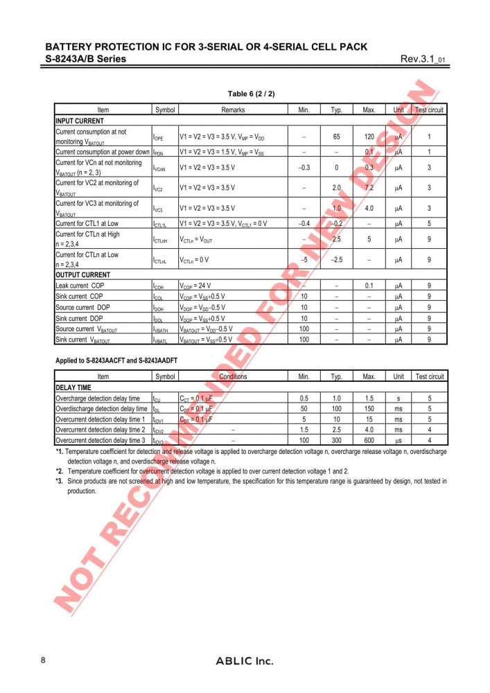 S-8243A/B datasheet page 8